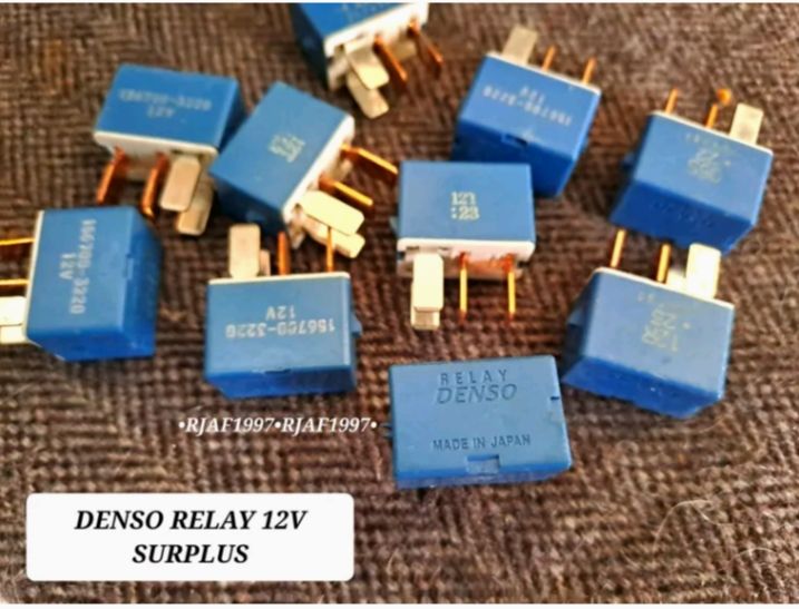 ORIGINAL DENSO RELAY & SOCKET WITH AUTO WIRE 30A 4PIN BLUE JAPAN ...
