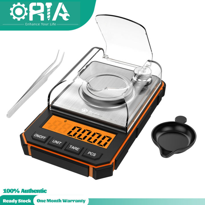 ORIA Digital Milligram skala 50g/ 0.001g skala Mini, skala perhiasan ...