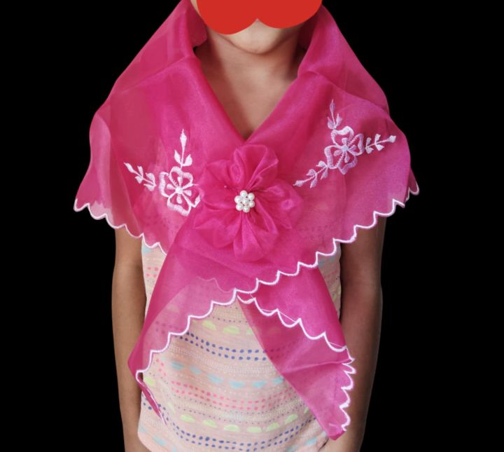 Filipiniana Alampay for Kids with handmade flower (no pin) | Lazada PH