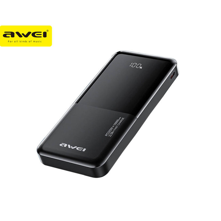 Awei P40K 10000mAh 22.5W Smart Display Power Bank Quick Charger Fast ...