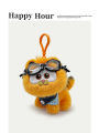 Fancy Garfield Cat Plush Bag Charm Cartoon Doll Keychain Backpack Decor ...