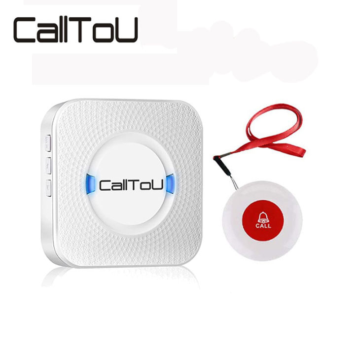 Calltou Wireless Caregiver Pager Calling System wristband 500ft for ...