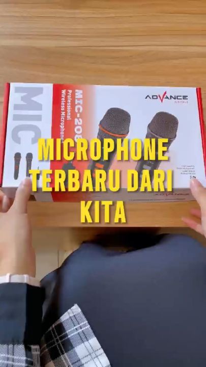 Advance MIC-208 Profesional 2 Mic Wireless Microphone Karoke Mic Duet ...
