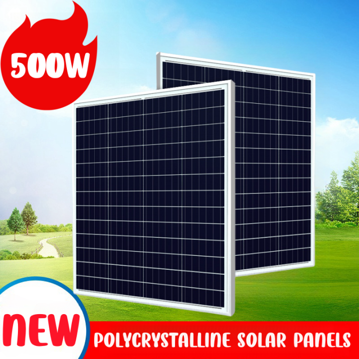 500W 1000W Solar Panel Kit Complete 12V Polycrystalline Power Portable ...