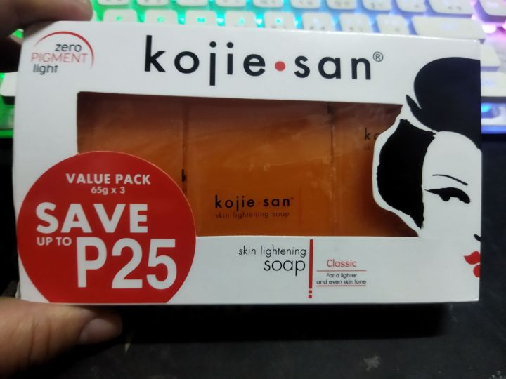 Genuine 100%💦 สบู่ Kojic San ขายดีอันดับ 1 ในประเทศฟิลิปปินส์🇵🇭 pack 65g *3ก้อน | Lazada.co.th