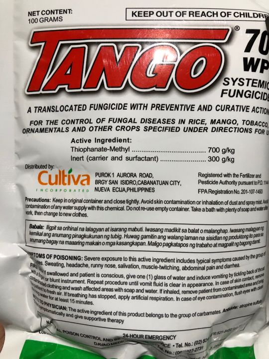 TANGO SYSTEMIC Fungicide 70WP 100grams, Preventive and Curative | Lazada PH