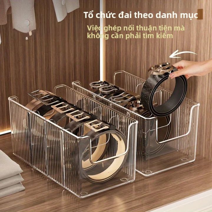 Hộp Đựng Thắt Lưng Nam Trong Suốt, Có Ngăn Chia, Hộp Đựng Cà Vạt, Dùng ...