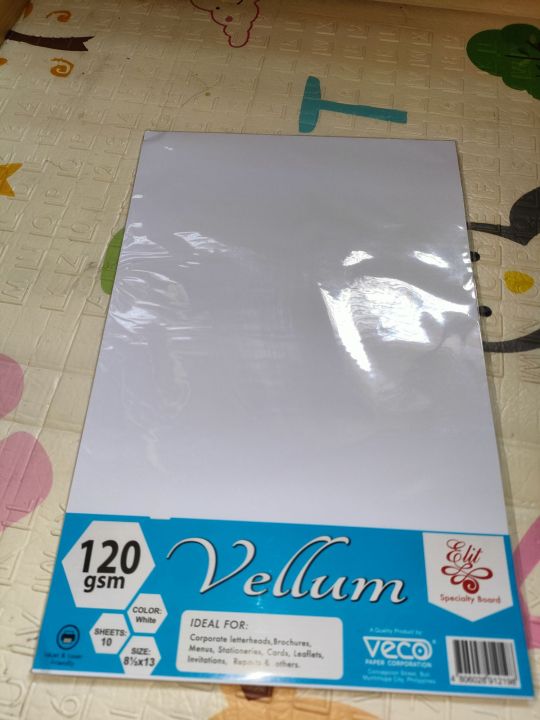 Veco Elit Vellum Specialty Board 120gsm White ( 10 sheets ) | Lazada PH
