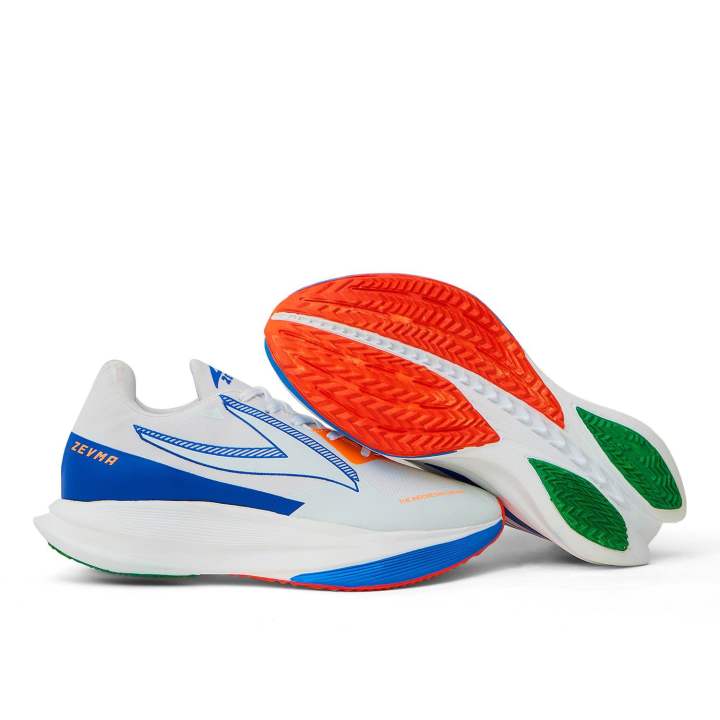 Zevma Sepatu Running Tera Speed .1 White Blue - Sepatu Olahraga Running ...