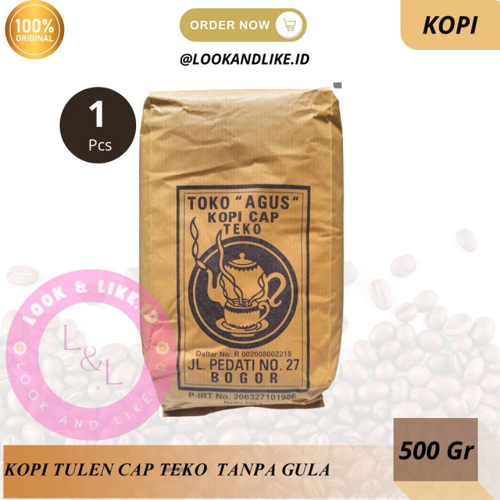 Kopi Cap Teko Toko Agus 500 Gram Kopi Legend Khas Kota Bogor | Lazada ...