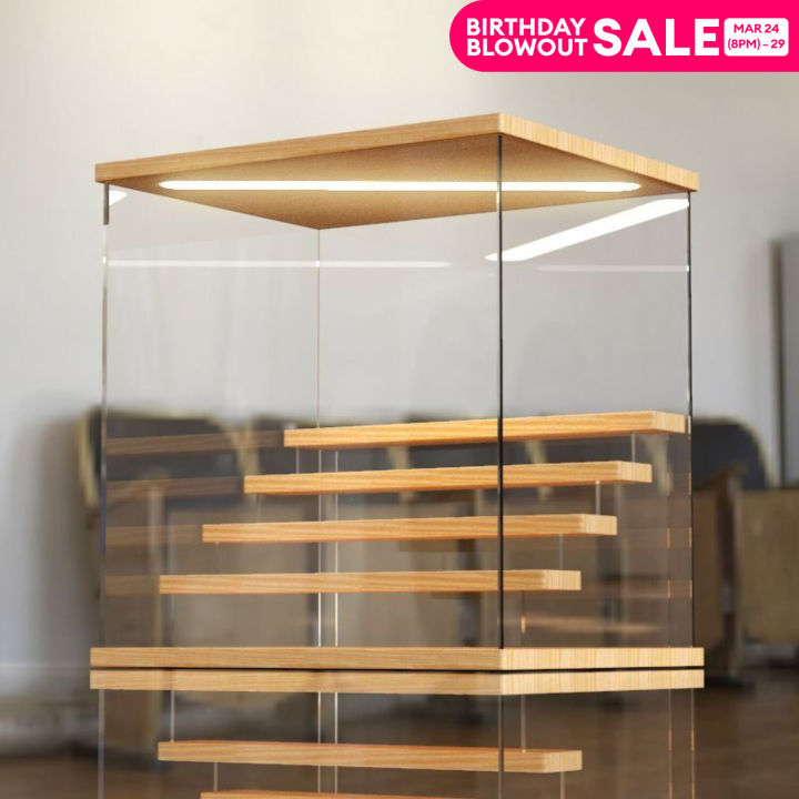 Acrylic Display Case Storage Box for Figurines Dolls Legos Dust Cover ...