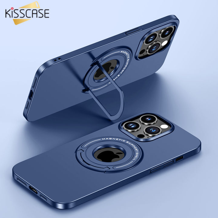 KISSCASE Magsafe เคสแบบมีขาตั้งที่จับโทรศัพท์มือถือสำหรับ iPhone 15 Plus 14 13 12ฝาหลังโทรศัพท์ ...
