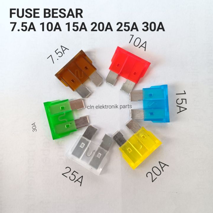 FUSE TANCAP DX BESAR 7,5A 10A 15A 20A 25A 30A FUSE DX BESAR FUSE SEKRING TANCAP BESAR FUSE ...