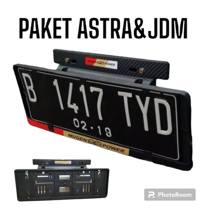 Paket Tatakan Plat Nomer Mobil Jdm 1 pcs & Astra 1 set ukuran panjang ...