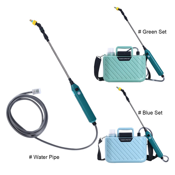 5 L Lawn Water Sprayer with 2 Mist Nozzles USB Rechargeable Digital ...