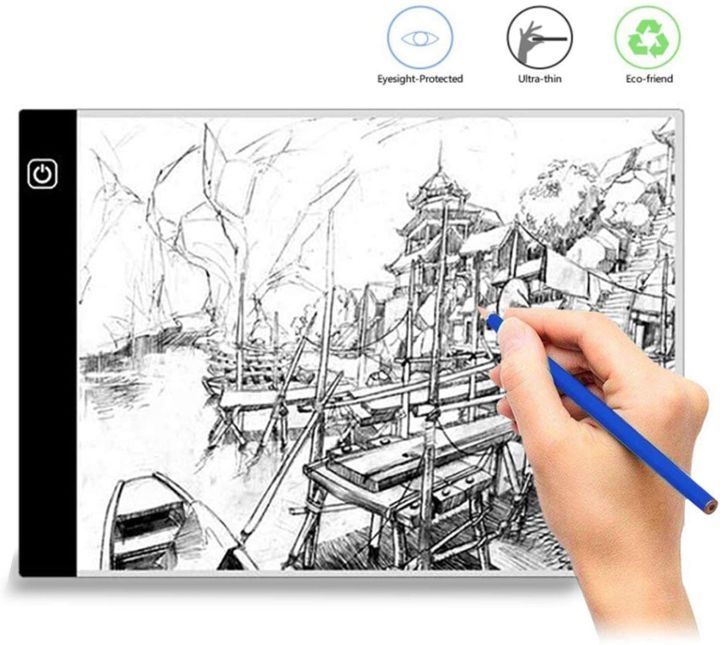 Portable A4 LED Drawing Tablet Tracing LED Copy Board Light Box Adjustable USB Power Artcraft ...