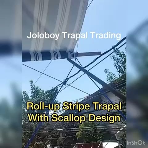 (6x12 feet) ROLL-UP STRIPES AWNING TRAPAL LONA TOLDA TARPAULIN TARP ...