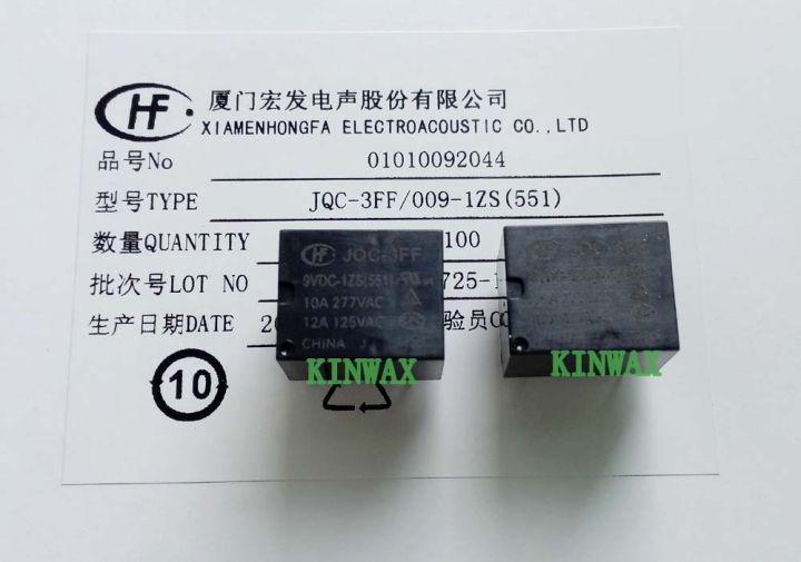 HF3FF-009-1ZS Relay JQC-3FF-9VDC-1ZS a Set of Conversion 5 Feet 10a277vac | Lazada PH