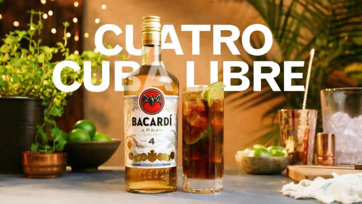 BACARDI Anejo Cuatro Aged Gold Rum - 700ml / 70cl, 40% ABV - Aged Four ...