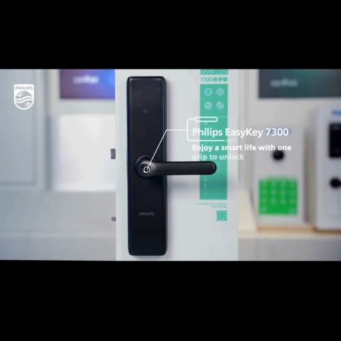 PHILIPS EasyKey 7300-5hb - Lever Type Smart Door Lock | Lazada PH