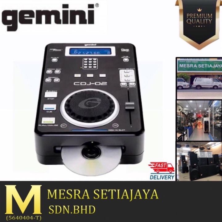 CD Player Gemini CDJ-02 Professional Front Load CD Player with pitch ...