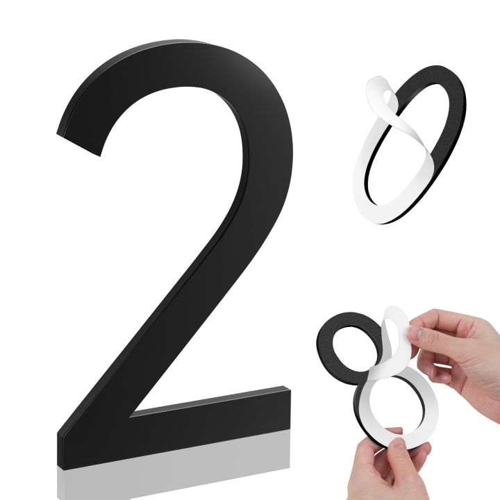 5 Inch House Numbers, Self-adhesive House Number Acrylic Modern House ...