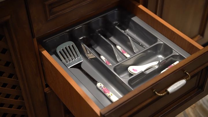 KEVE Cutlery Spoon and Fork Organizer Rack Drawer Organizer Utensil ...