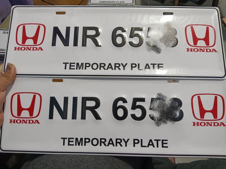 Customized Temporary Plate FOR CAR | Lazada PH
