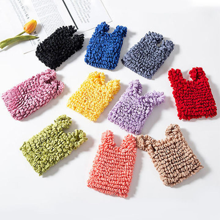 Large Capacity Polka Dot Folded Bubble Bag Magic Stretching Shopping ...