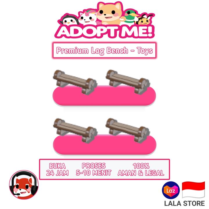 Adopt Me Toys - Premium Log Bench - Roblox | Lazada Indonesia