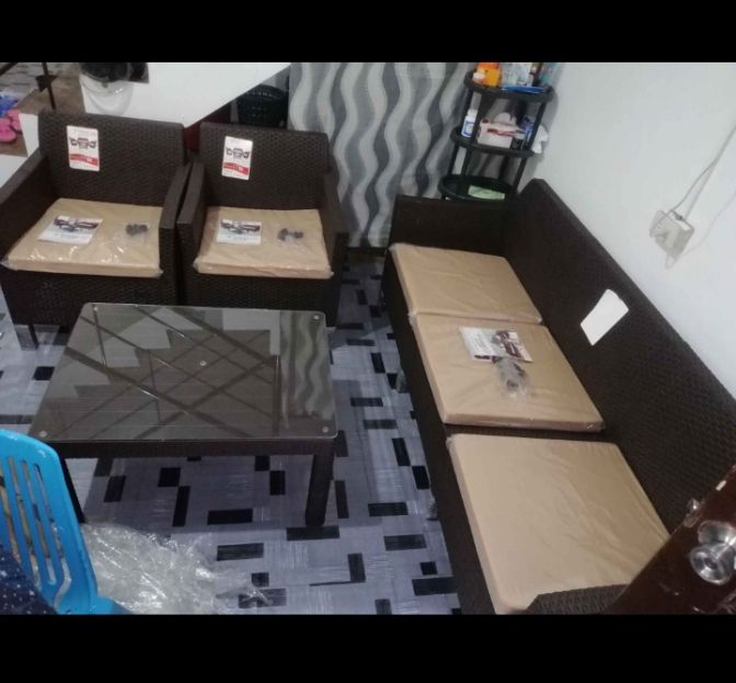 SALA SET (3 SEATER / 2 SINGLE COUGH / 1 CENTER TABLE) COD ONLY | Lazada PH