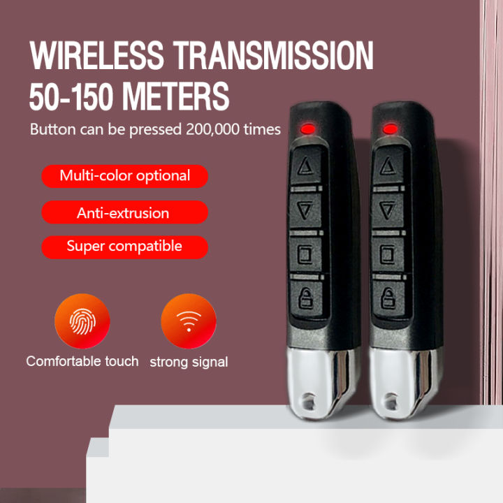 Auto gate Remote Control 330/433Mhz 4 Channel Garage Door Opener Remote Control Duplicator Clone ...