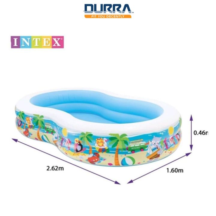 MOONAZ Swimming Pool (2.62M x 1.60M x 46cm) / Pool Besar | Lazada