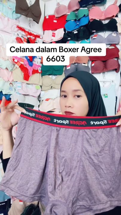 Boxer agree 6603 Celana Dalam Pria Bahan Katun Lembut | Cd Pria Boxer ...