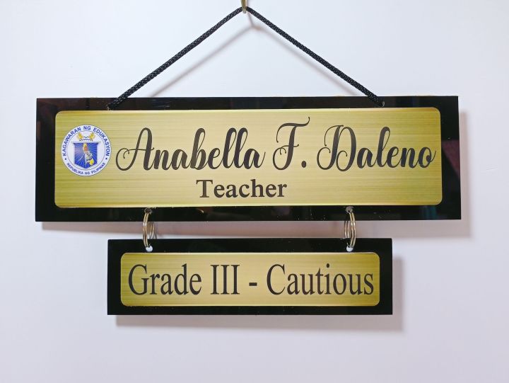 NAMEPLATE WITH GRADE & SECTION | Lazada PH