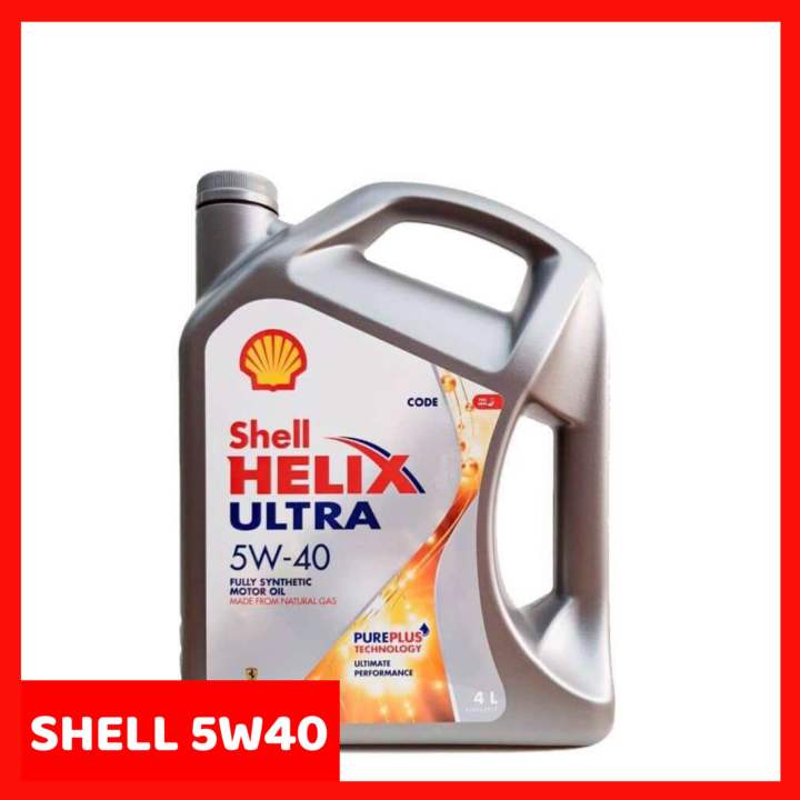 (💯 ORIGINAL) SHELL 5W40 ENGINE OIL HELIX ULTRA 4L MINYAK HITAM FULLY ...