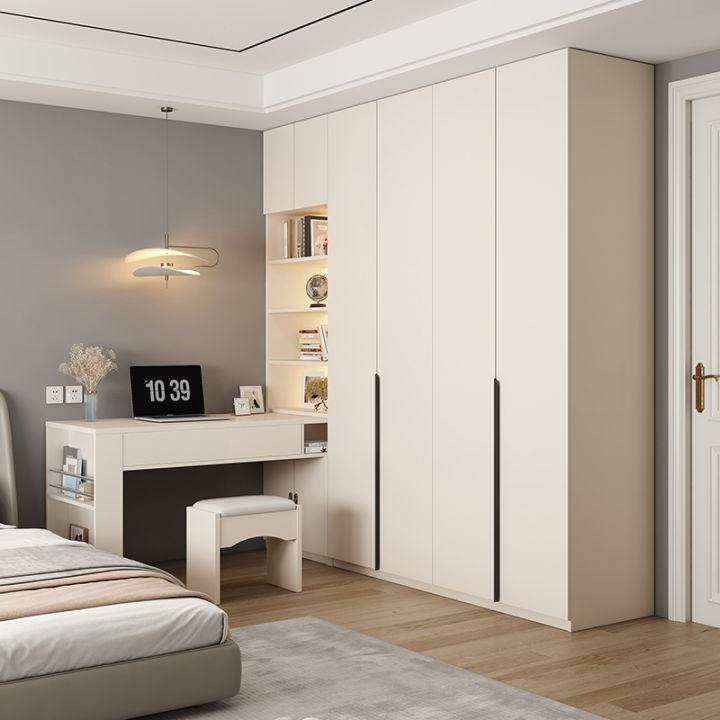 Corner Bedroom Desk Wardrobe Combination Modern Minimalist Style Home ...