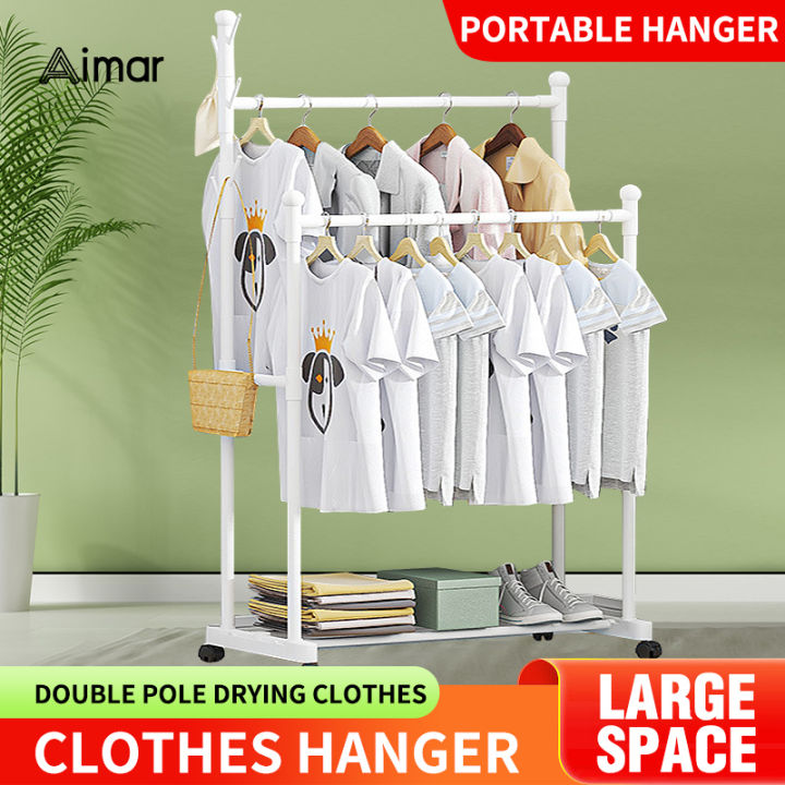 Clothes Drying Rack Simple Clothes Rack Portable Industrial Clothes ...