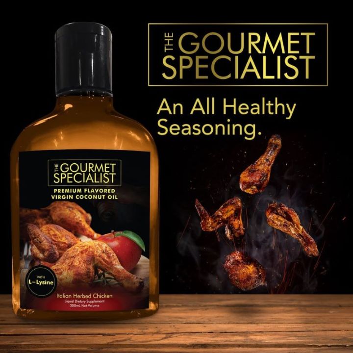 The Gourmet Specialist Premium flavored virgin coconut oil with lysine ...