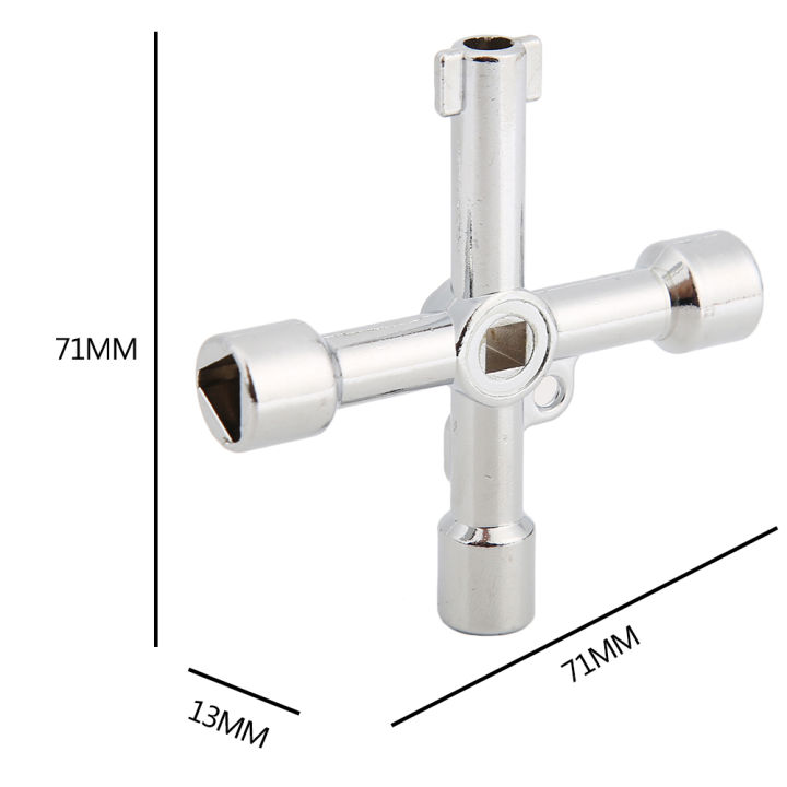 1-3Pcs Universal Panel Key Lock Wrench Plumber Keys Cross Triangle ...