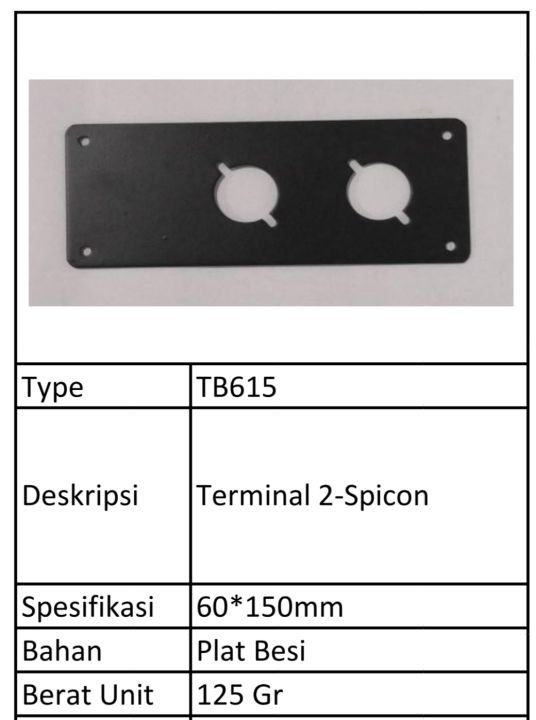 terminal speacon besi ukuran 6x15 cm plat spikon besi | Lazada Indonesia