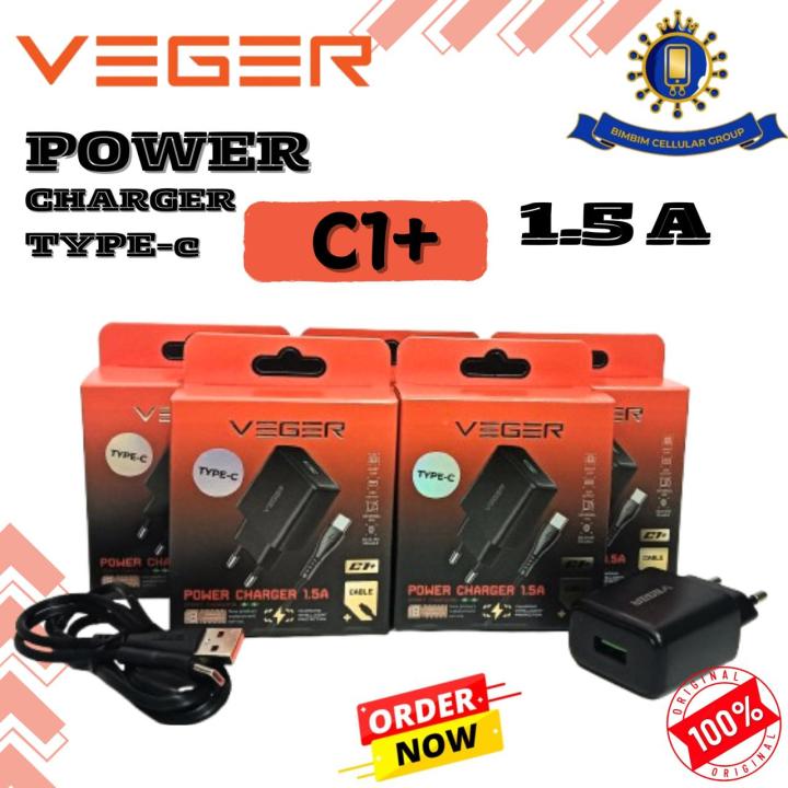 VEGER C1+ Type-C POWER CHARGER With Data Cable Type-C 1.5A | Lazada ...