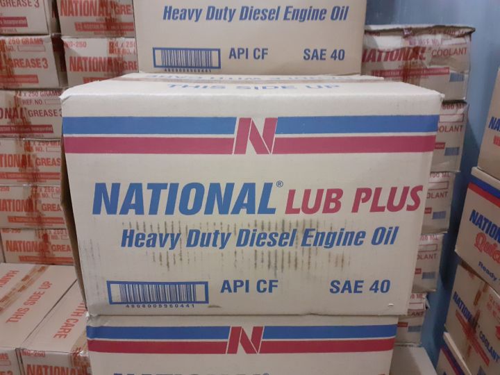 NATIONAL LUB PLUS DIESEL ENGINE OIL CF 40 (1 BOX OF GALLON) | Lazada PH