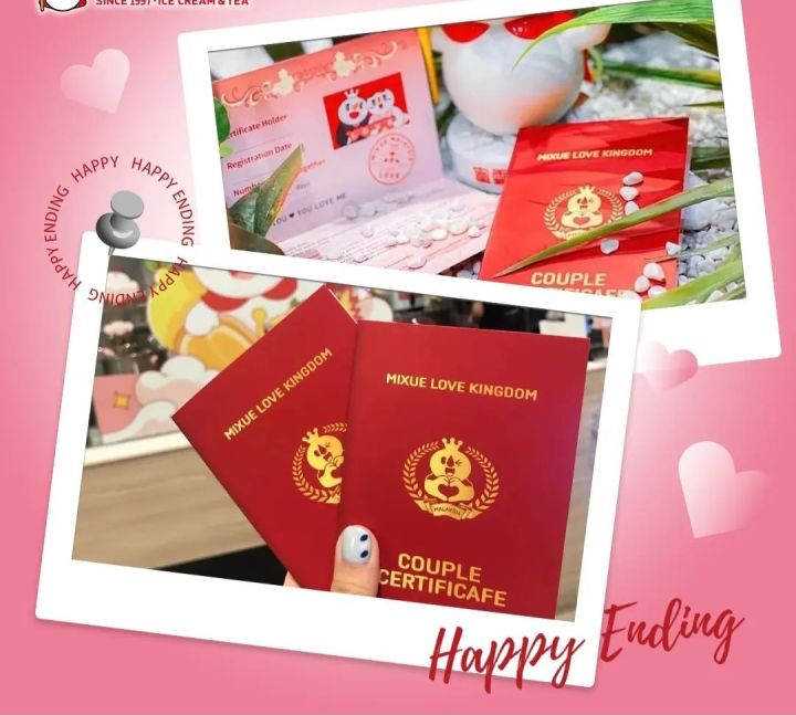 Mixue Love Kingdom Couple Certificate Limited Edition | Lazada Indonesia