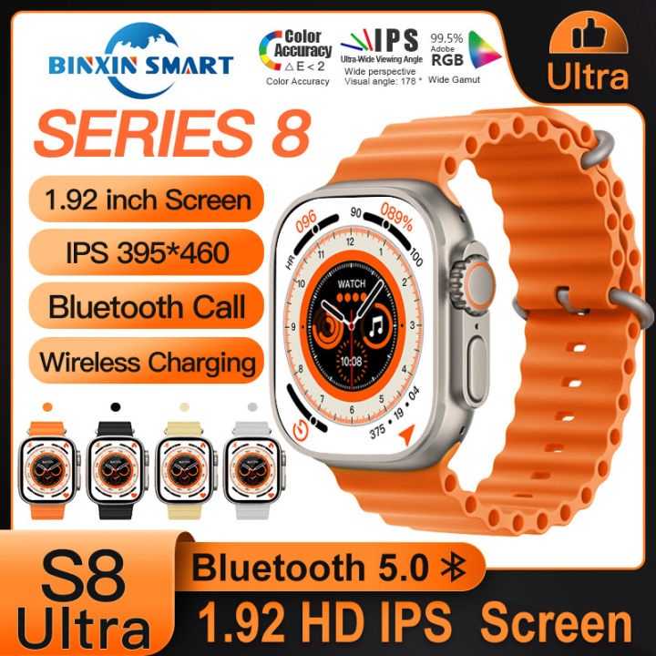 BINXIN Series 8 Ultra Smartwatch 1.92 Inch Full Screen Waterproof Bluetooth Call Message DIY ...