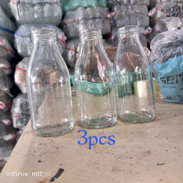 Botol kaca 300ml Botol Juice syrup Botol polos Bening 300 ml Botol kaca ...