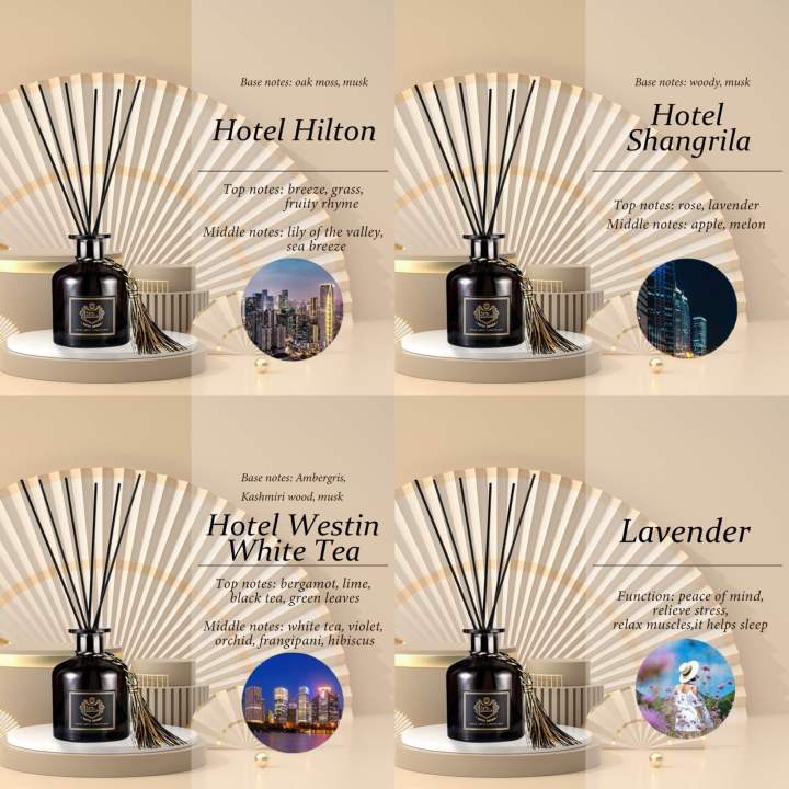50ml Hotel Series Premium Essential Oil Reed Diffuser Room Fragrance ...