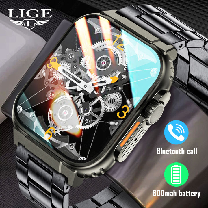LIGE Smart Watch Men AMOLED Long Standby Sports Bracelet Bluetooth Call ...
