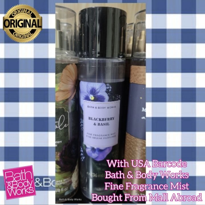 Bath and Body Works Blueberry and Basil Body Fragrance Mist Perfume W ...