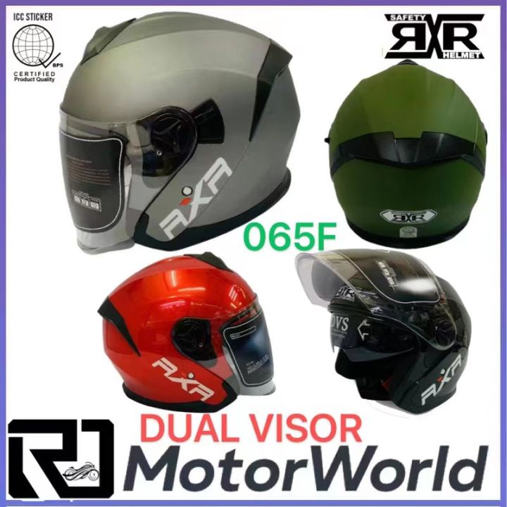 Rxr Half Face Dual Visor 065F For Motorcycle With ICC (BPS) LARGE ONLY | Lazada PH